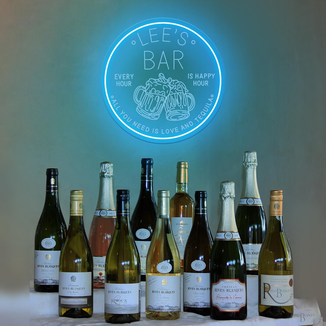 Custom Bar Sign, Bar Neon Sign,open Bar Neon Sign, Whiskey Cocktail Bar ...