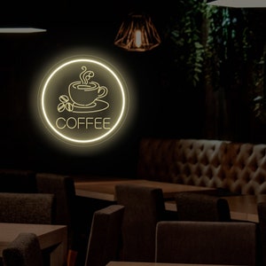 COFFEE Neon Sign, USB Led Sign, Custom Shop Signage, Opening Gift ...