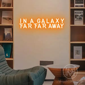 In A Galaxy Far Far Away Neon Sign,star Wars Inspired Decor,star Wars ...