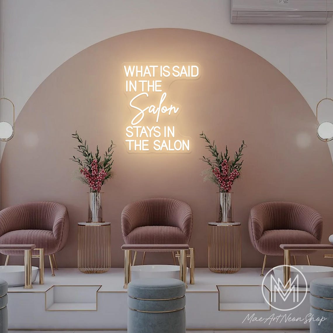 What is Said in the Salon Stays in the Salon Neon Sign Beauty Neon Sign ...