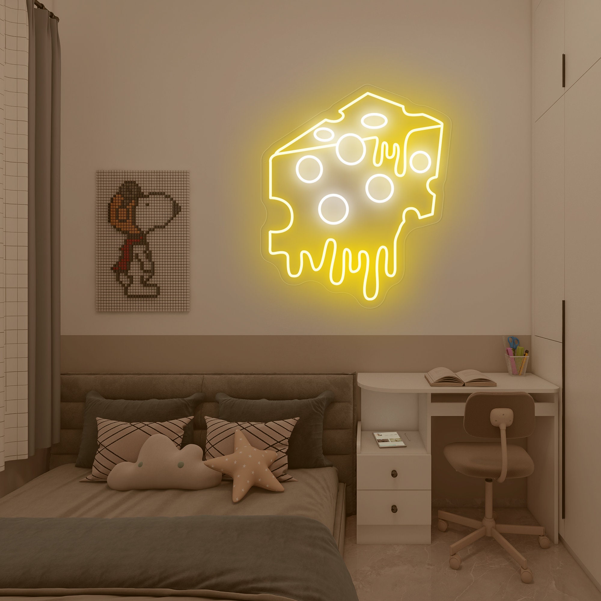 Melting Cheese Neon Sign, Food Neon Lights, Restaurant Light Sign ...