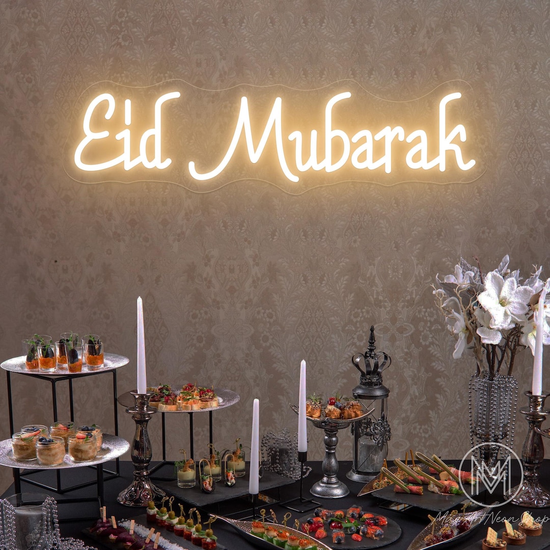 Eid Mubarak Neon Sign Custom Holidays Neon Sign Ramadan Mubarak Led ...