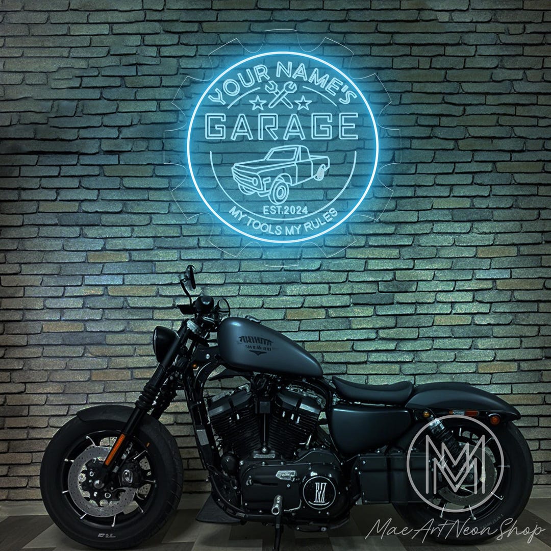 Custom Garage Neon Signs, Garage Sign,workshop Car Sign, Personalized ...