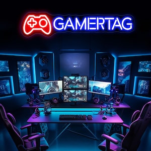 Custom Gamer Neon Sign , Gamer Tag Sign, Game Room Decor, Gaming Wall ...