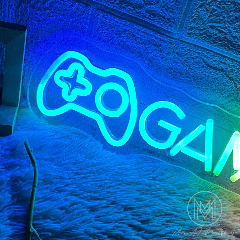 Custom Gamer Neon Sign,rainbow Gamer Tag Sign,rainbow Led Sign,game ...