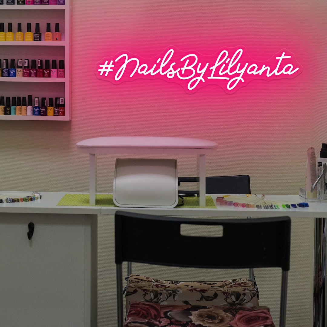 Custom Nail Salon LED Neon Sign,beauty Salon LED Sign,nail Studio Neon ...