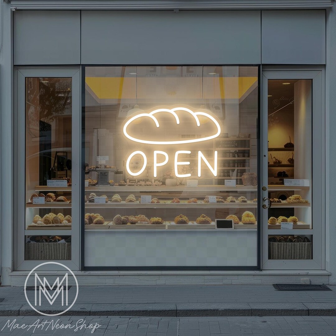 Bakery Open Neon Sign,custom Bakery Shop Open LED Neon Sign,bread ...
