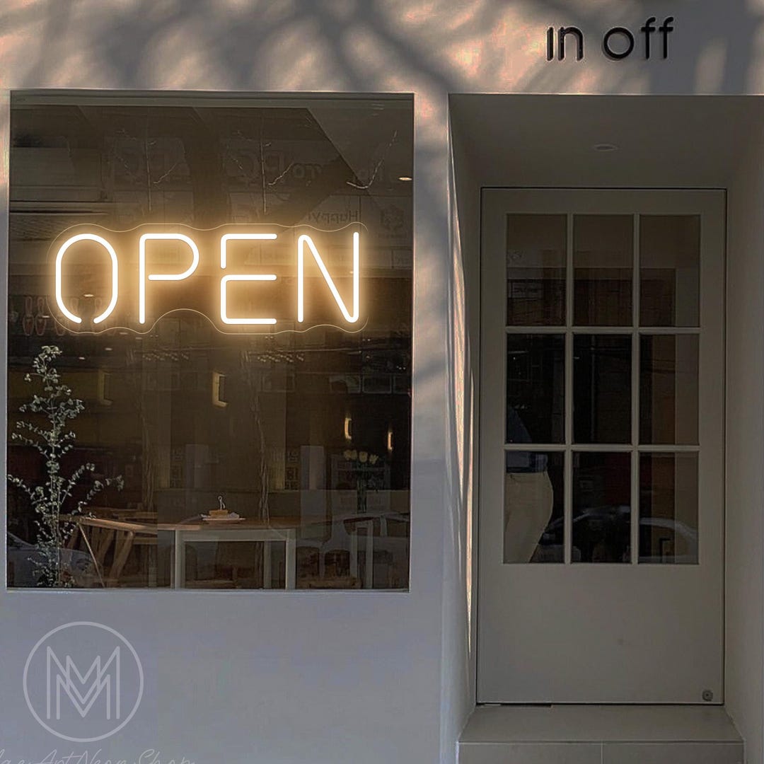 Modern Open Sign, Open Neon Sign, ,open Light up Sign, Battery Operated ...