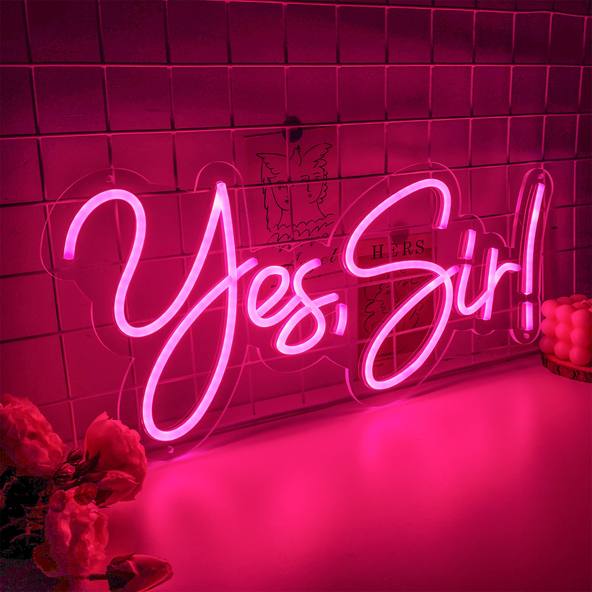 Yes Sir Neon Sign Custom Neon Sign Home Decor Wall Decor - Etsy