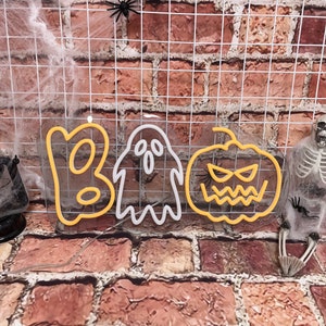 Boo Halloween Neon Sign, Halloween Decor Indoor for Home, Halloween LED ...