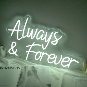 Always & Forever Neon Sign | Custom Neon Sign | Bedroom Wall Decor ...