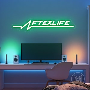 Afterlife Neon Sign, Led Gamer Sign, Cyberpunk Game Wall Art, Game Room ...
