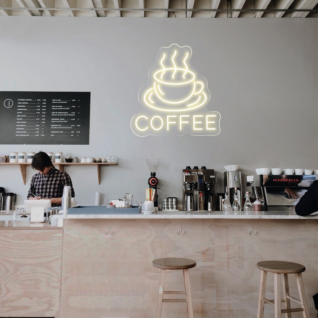 Coffee Neon Sign, Neon Coffee Sign, Led Sign for Coffee Shop Opening ...