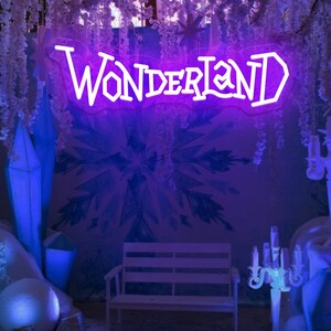 Wonderland Neon Sign, Wonderland Led Signs, Neon Sign Custom, Kids Room ...