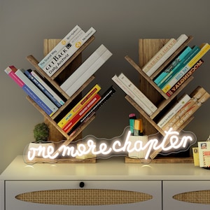 One More Chapter Neon Sign,home Library Sign,book Lover Gift,library ...