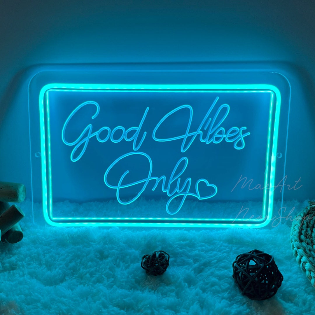 Good Vibes Only Neon Sign, Custom Neon Sign, USB Led Home Decor, Neon ...