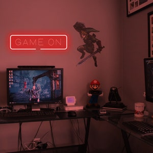 Game on Neon Sign, Game Room Wall Decor, Streamer Game Room Decor, Neon ...