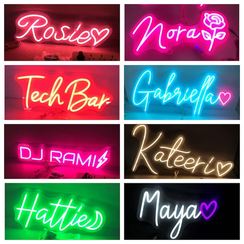 Custom Name Neon Sign, Nursery Name Sign, LED Name Sign, Gifts for Kids ...