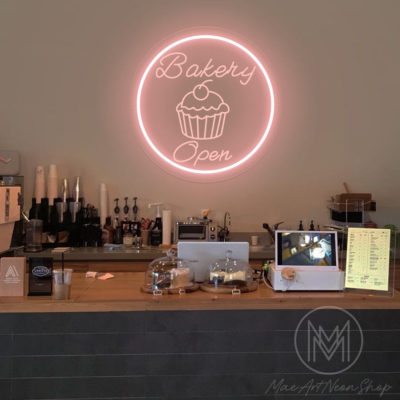 Bakery Open Neon Sign, USB Light up Sign, Open Neon Sign,bakery Shop ...