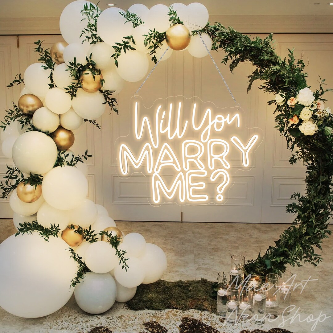 Will You Marry Me Led Neon Sign, Proposal Sign, Neon Sign Custom ...