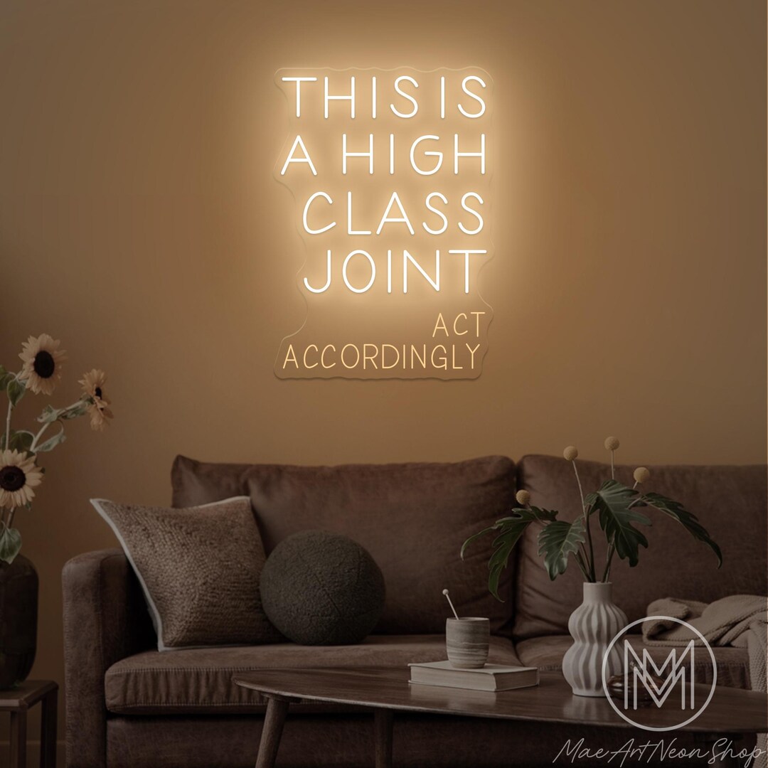 This is a High Class Joint Neon Sign Apartment Modern Neon Sign Dorm ...