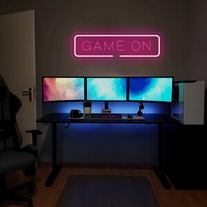 Game on Neon Sign, Game Room Wall Decor, Streamer Game Room Decor, Neon ...
