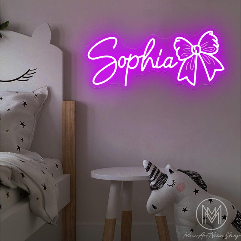 Bow Name Led Light - Etsy UK