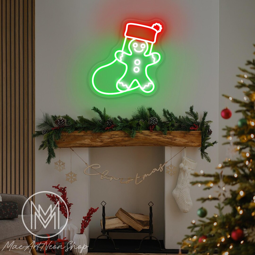 Christmas Stocking Neon Sign,christmas Stocking LED Light,led Christmas ...