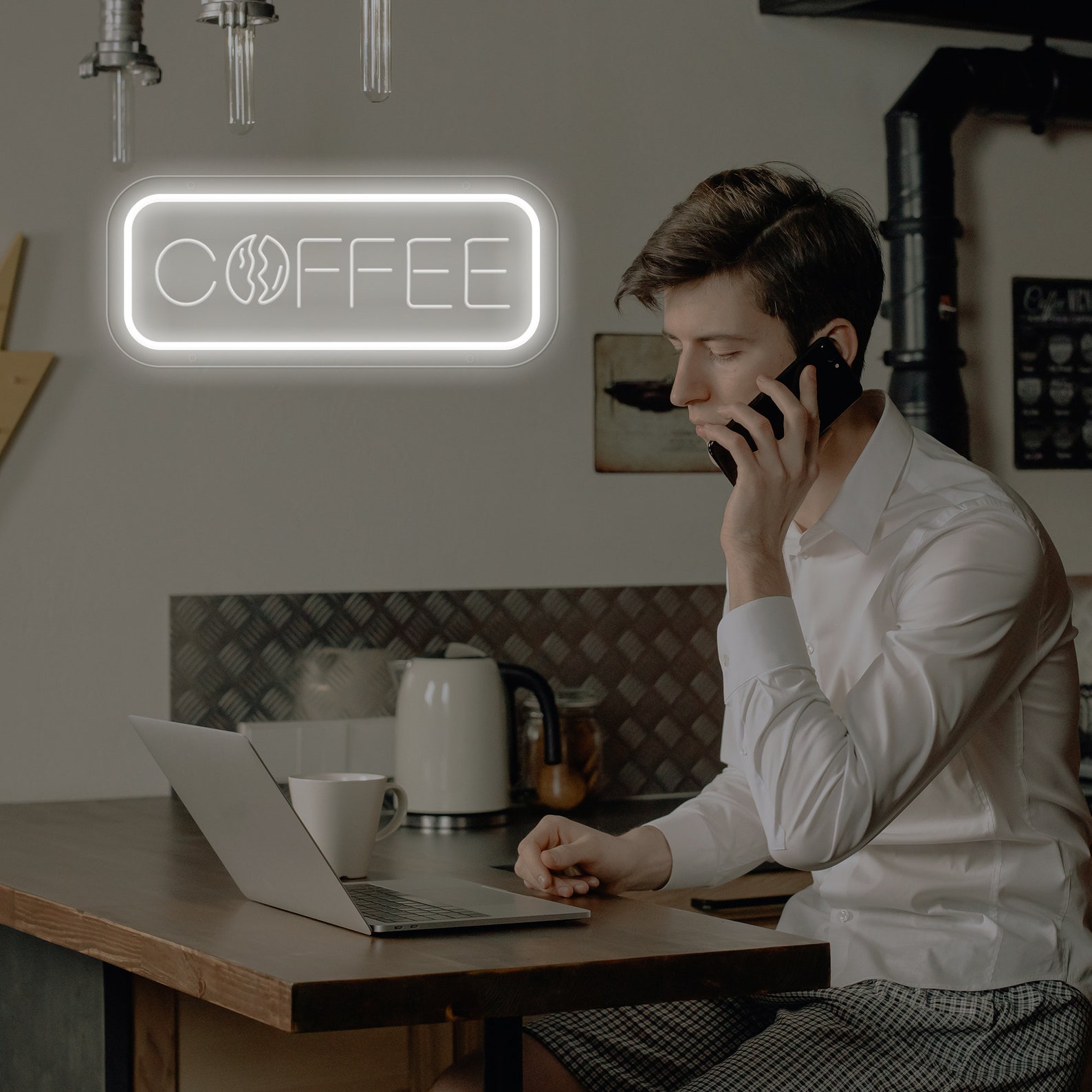 Coffee Neon Sign, Coffee Led Sign, Welcome Sign, Coffee Sign Business ...