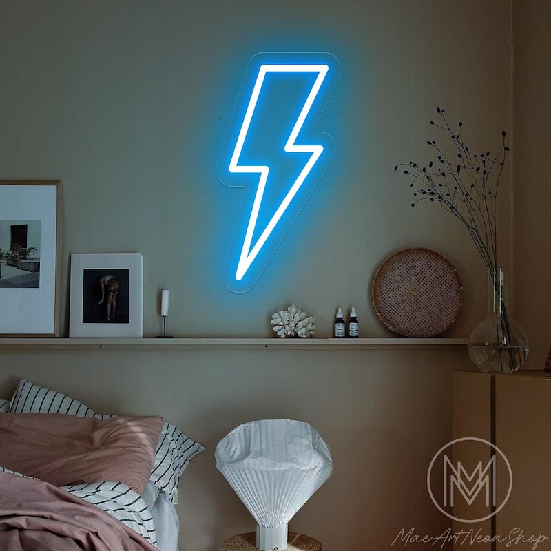 Blue Lightning Bolt - Etsy