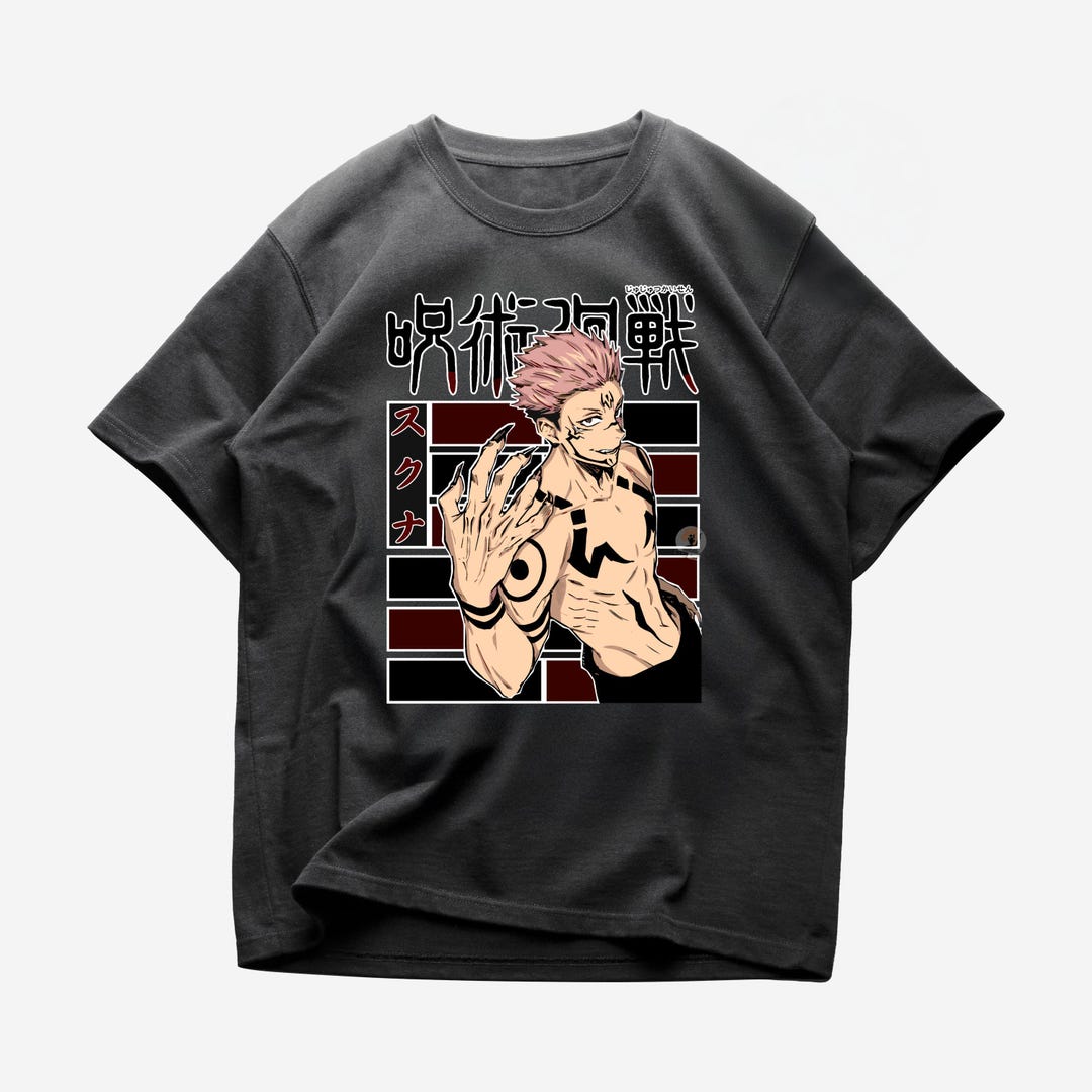Jujutsu Kaisen Sukuna T-shirt, A166, Fun Graphic Tee, Casual Outfit ...