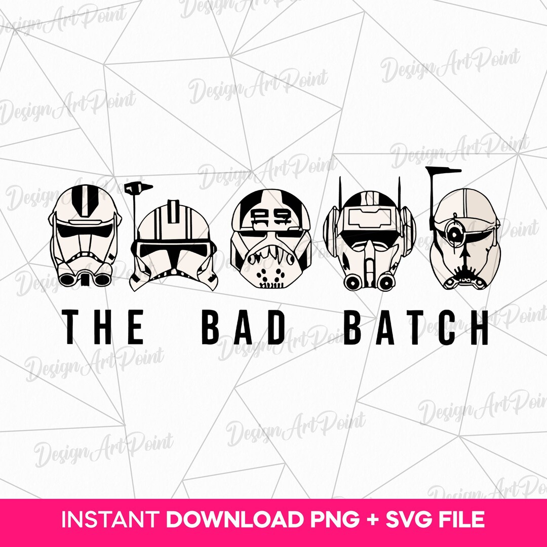 The Bad Batch Helmets Retro Vacation PNG, Family, Friends PNG, Instant ...