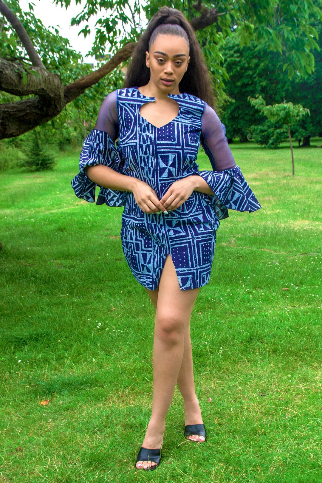 African Ndop Sabrina Dress - Etsy