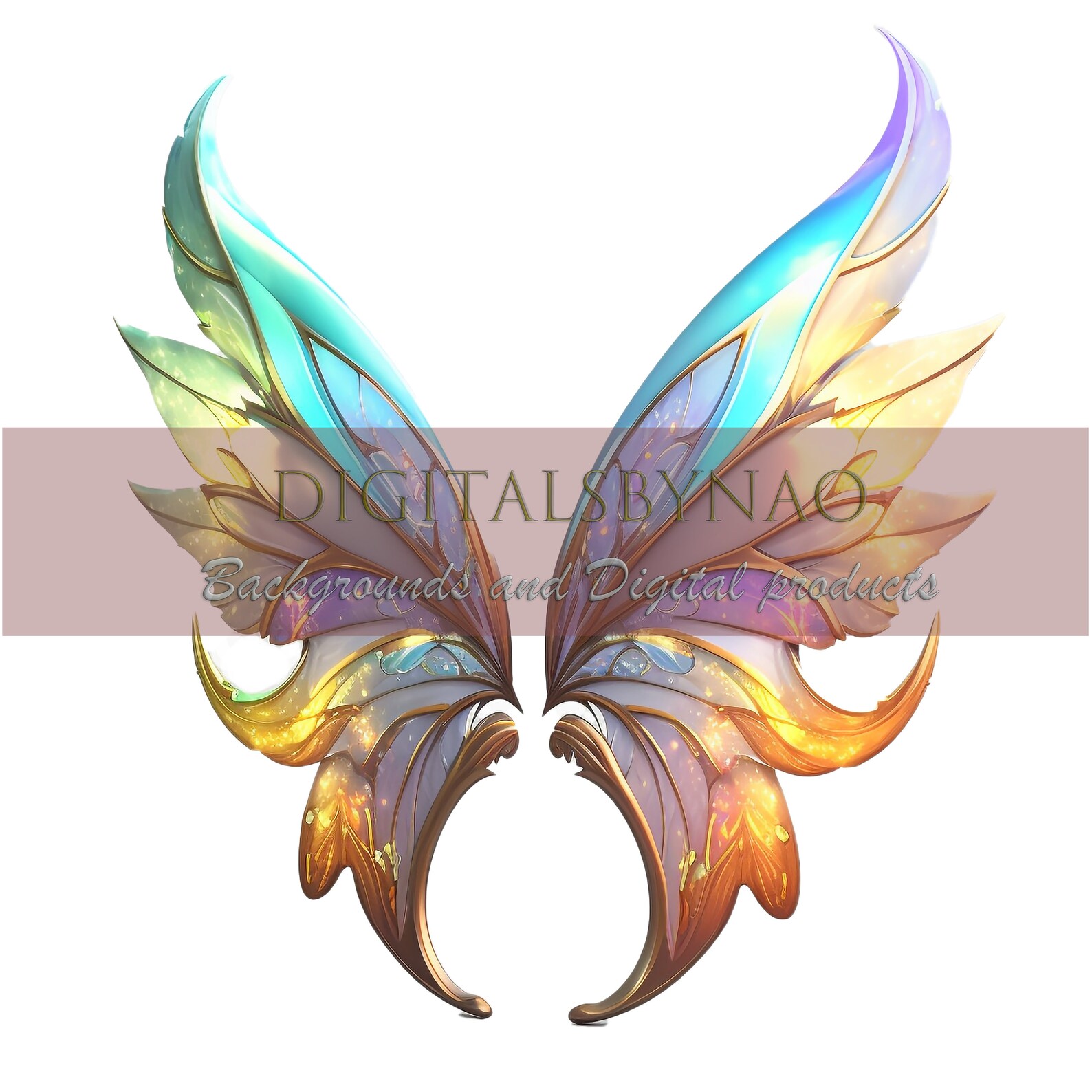 Edgy Translucent Fairy Wings Overlays as Digital Download PNG Files ...