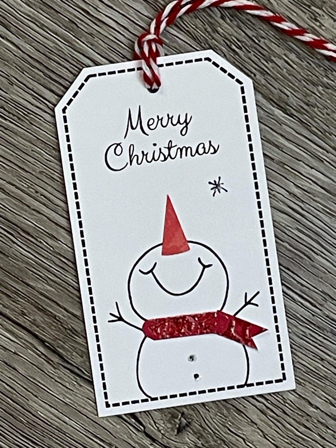12 Handmade Snowman Christmas Tags - Etsy