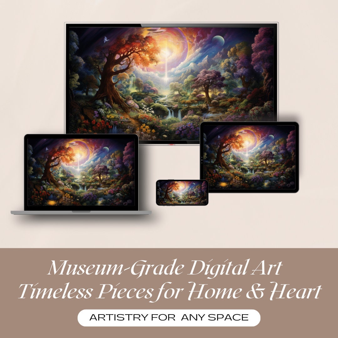 Garden of Eden - the Dawn of Humanity - Museum-grade Art Bundle - 3 PNG ...
