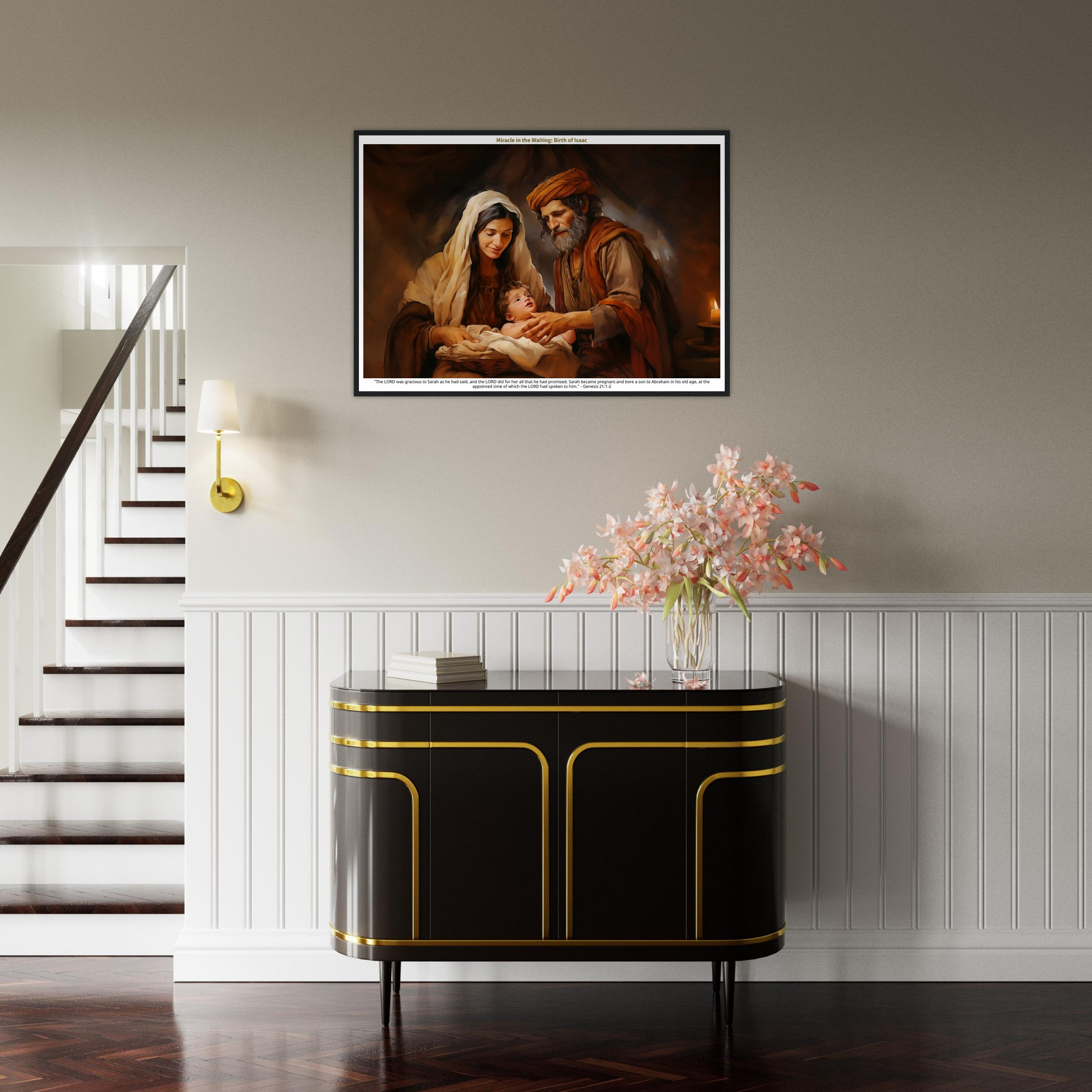 Birth of Isaac Museum-grade Framed Wall Art, With Inspiring Thought ...