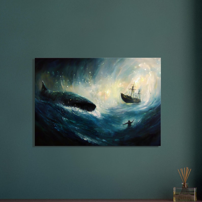 Jonah and the Whale - Dramatic Biblical Canvas Art | Museum Grade ...
