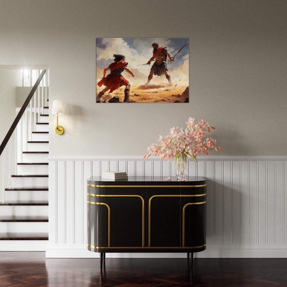 David and Goliath - Museum-grade Canvas Art - Etsy