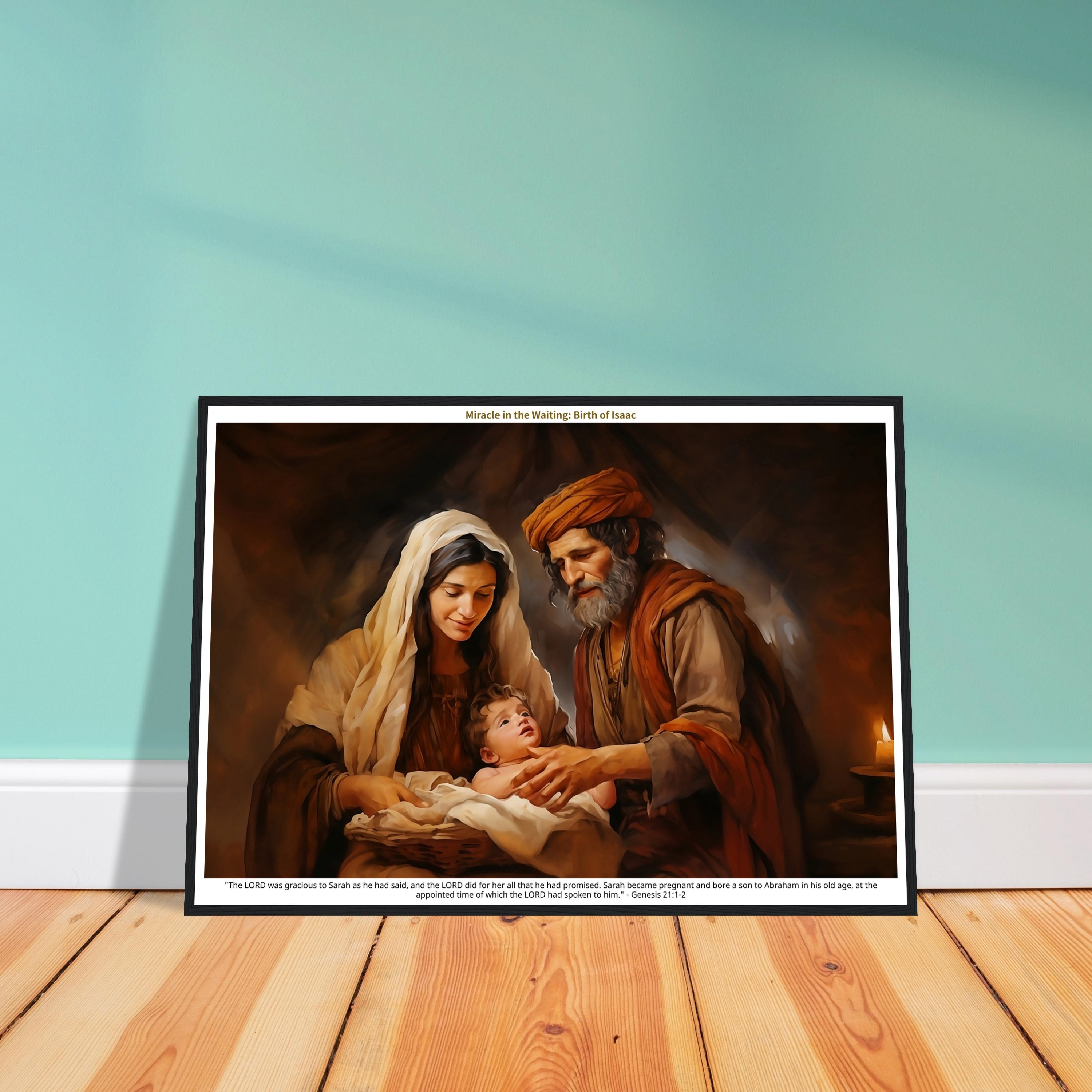 Birth of Isaac Museum-grade Framed Wall Art, With Inspiring Thought ...