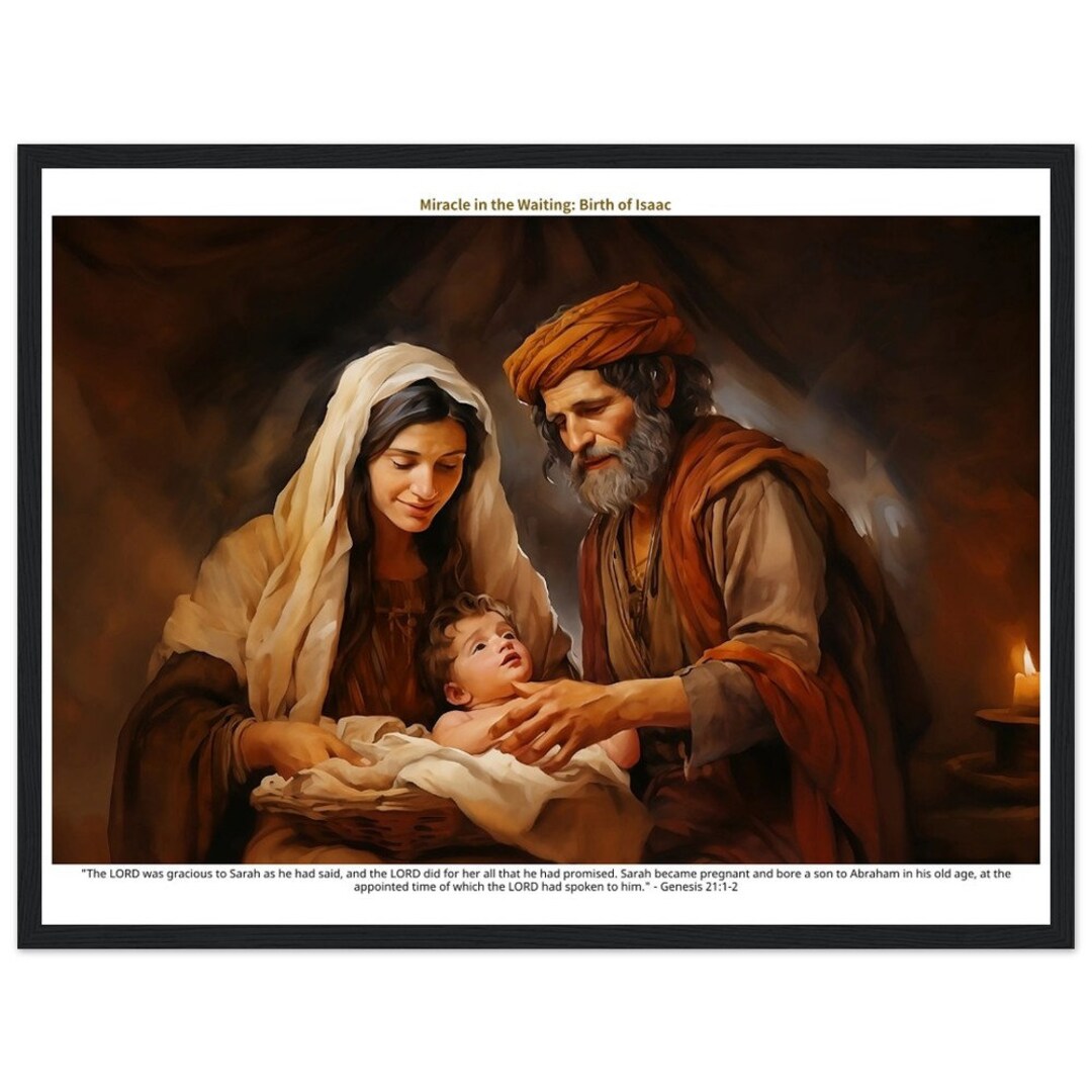 Birth of Isaac Museum-grade Framed Wall Art, With Inspiring Thought ...