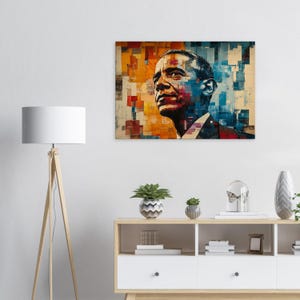 Barack Obama Pop Art - Bold Presidential Museum-grade Canvas ...