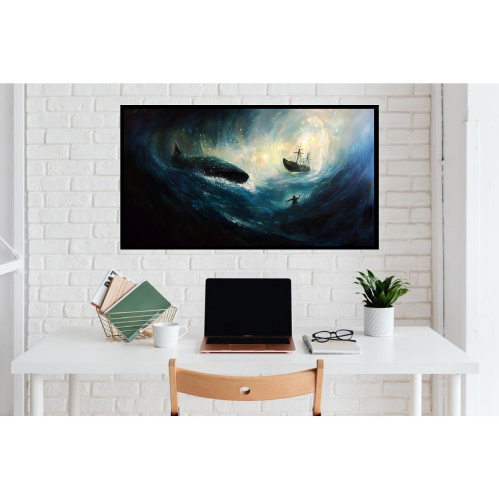 Jonah and the Whale - Dramatic Biblical Canvas Art | Museum Grade ...
