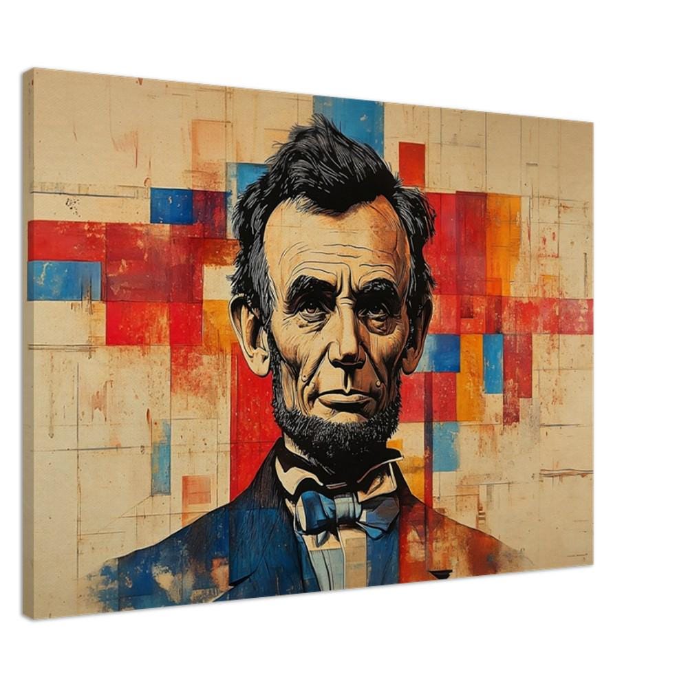 Abraham Lincoln Pop Art - Iconic Historical Museum-grade Canvas Art ...