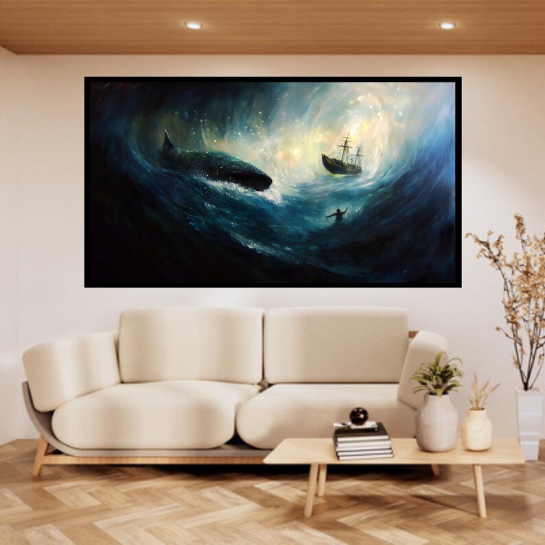 Jonah and the Whale - Dramatic Biblical Canvas Art | Museum Grade ...