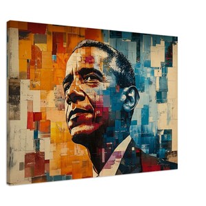 Barack Obama Pop Art - Bold Presidential Museum-grade Canvas ...