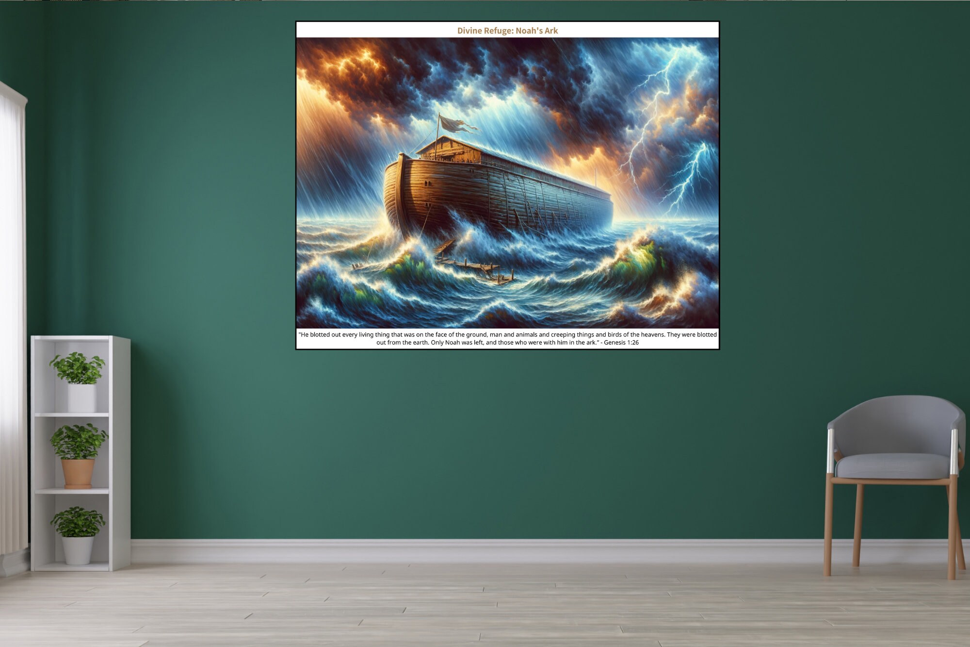 Divine Refuge - Noah's Ark - Museum-grade Art Bundle - 3 PNG Files ...