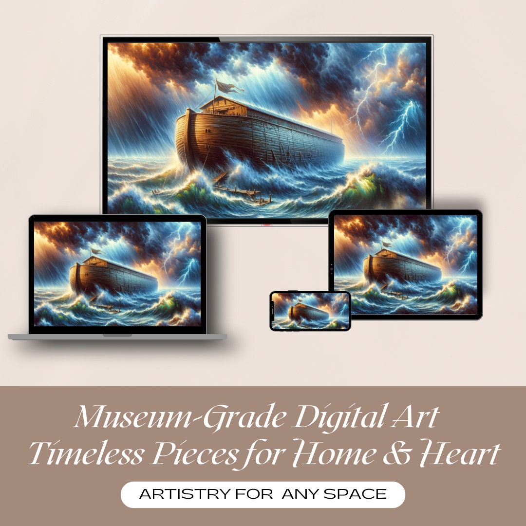 Divine Refuge - Noah's Ark - Museum-grade Art Bundle - 3 PNG Files ...