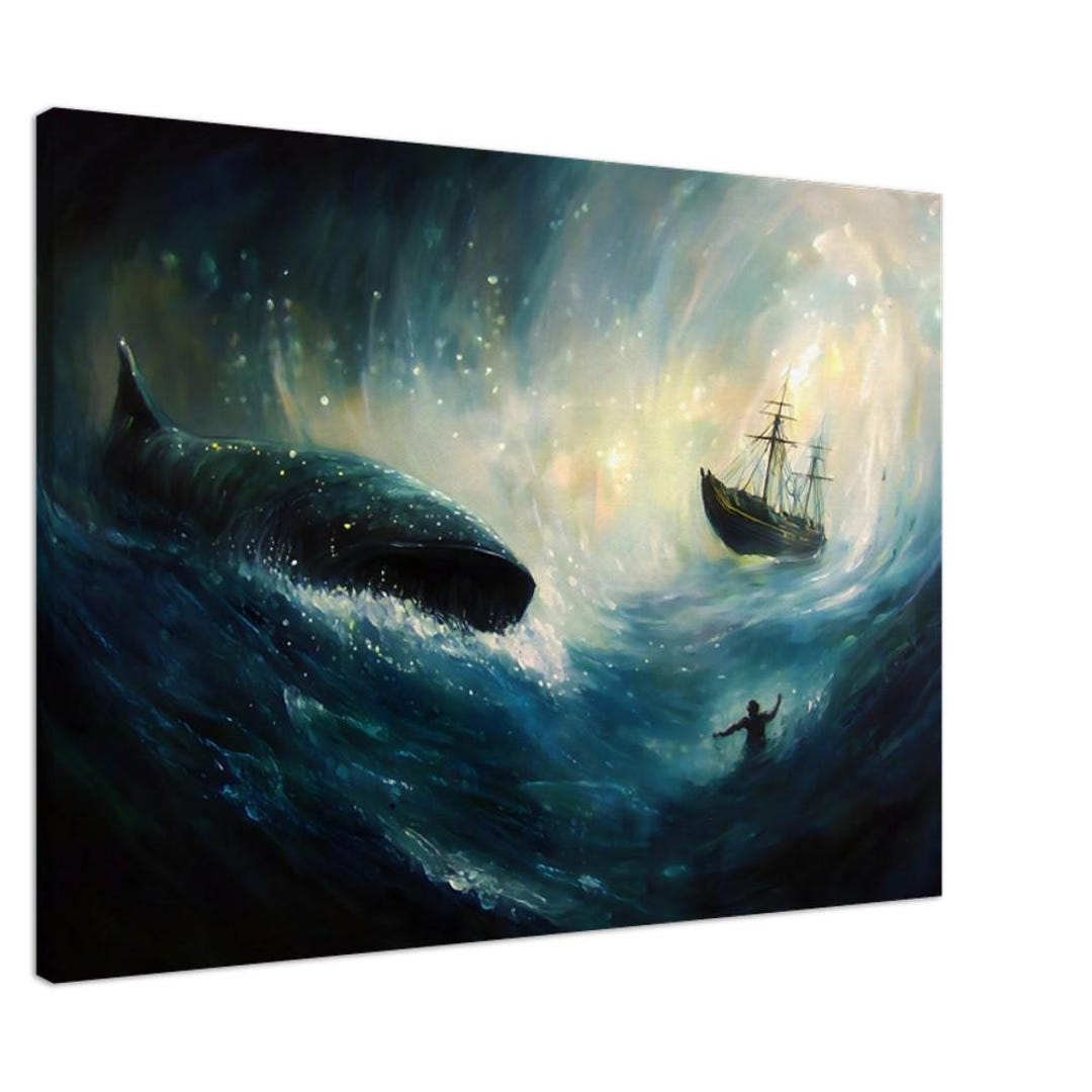 Jonah and the Whale - Dramatic Biblical Canvas Art | Museum Grade ...