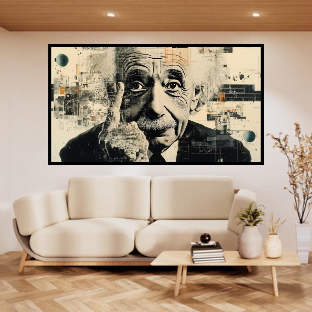 Einstein Wisdom - Modern Abstract Museum-grade Art | Instant Digital ...
